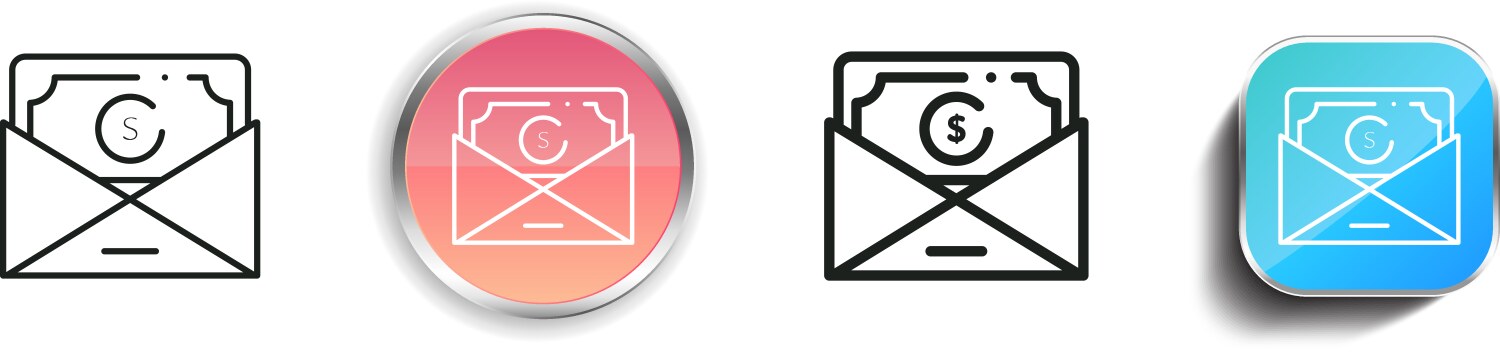 Banking icon thin linear regular and button style Vector Image