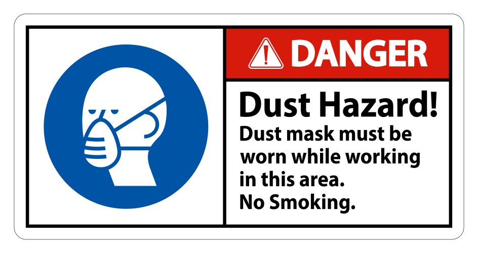 Dust Mask Safety Sign Royalty Free Vector Image