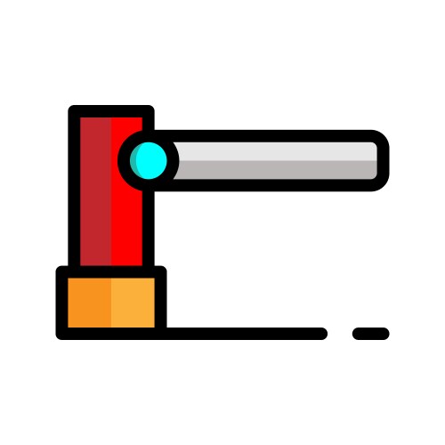 Gate solid icon symbol entrance parking icons Vector Image