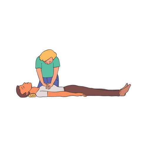 Cardiopulmonary resuscitation cpr emergency aid Vector Image