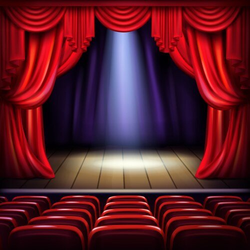Concert stage realistic Royalty Free Vector Image