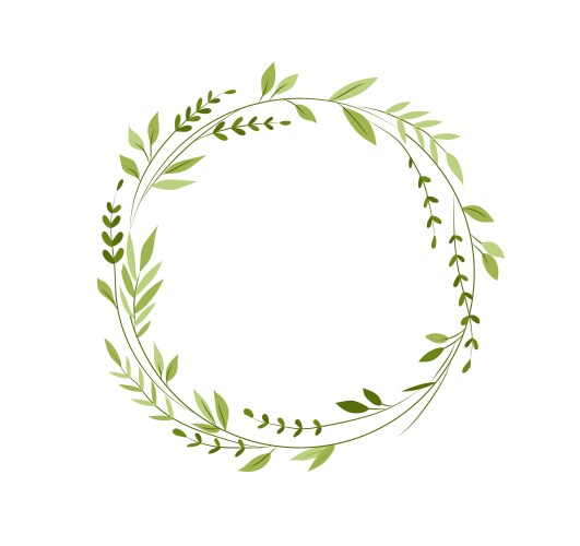 Flowers circle frame Royalty Free Vector Image
