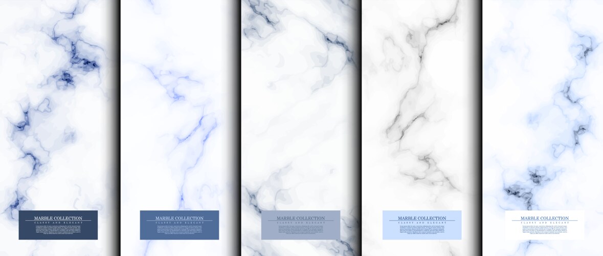 Marble pattern collection abstract texture Vector Image