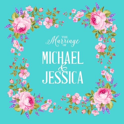 Spring flowers border Royalty Free Vector Image