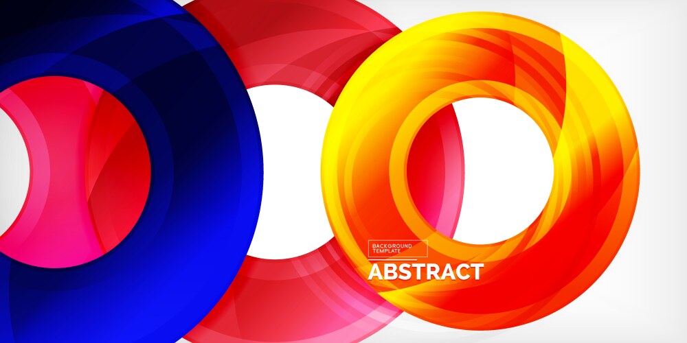 Bright colorful circles with light effects Vector Image