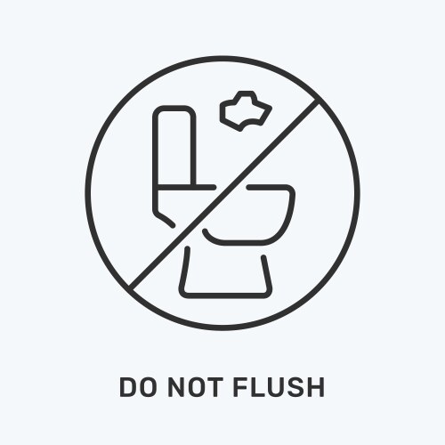 Flush toilet Royalty Free Vector Image - VectorStock
