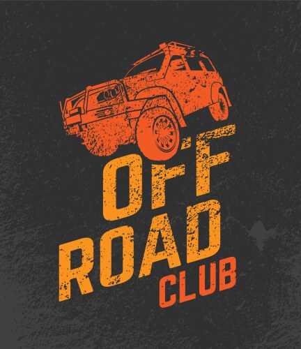 Off-road club logo Royalty Free Vector Image - VectorStock