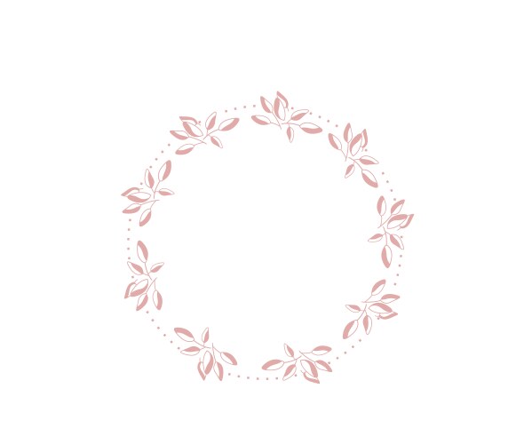 Circle leaf frame logo Royalty Free Vector Image