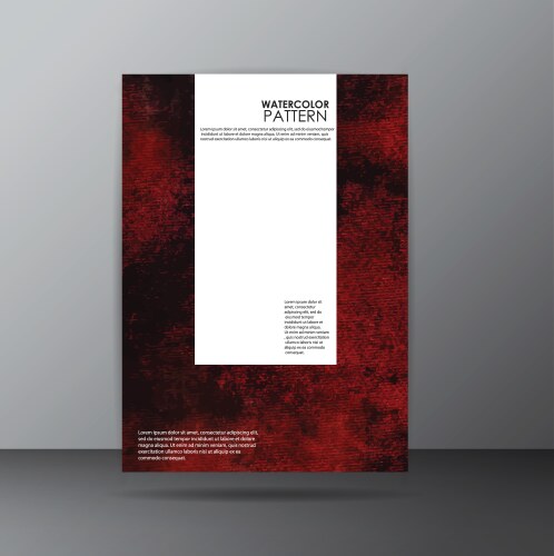 Watercolor pattern cover page design Royalty Free Vector