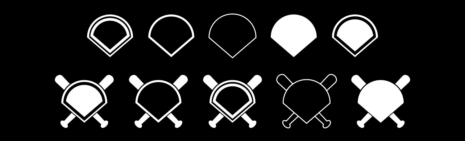Baseball home plate icon template Royalty Free Vector Image