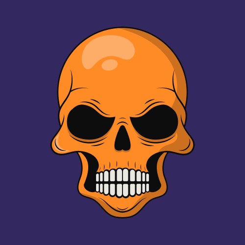 Human skull mascot logo cartoon emblem Royalty Free Vector