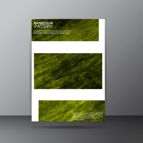 Watercolor pattern cover page design Royalty Free Vector