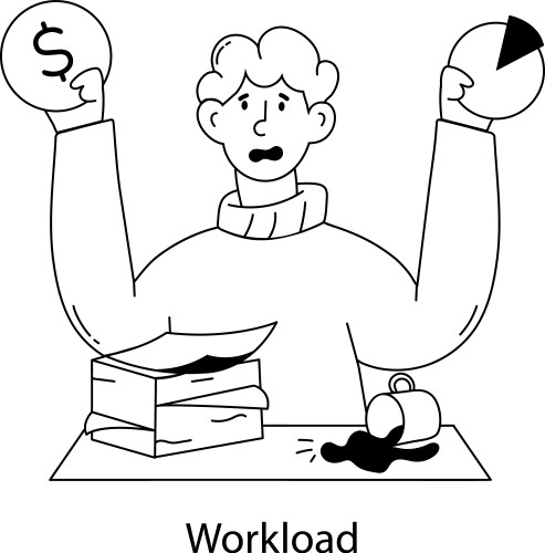 Workload Royalty Free Vector Image - VectorStock