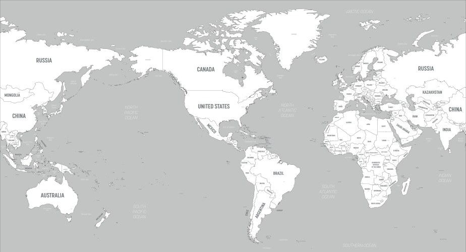 World Map Australia Centered Vector Images (over 160)