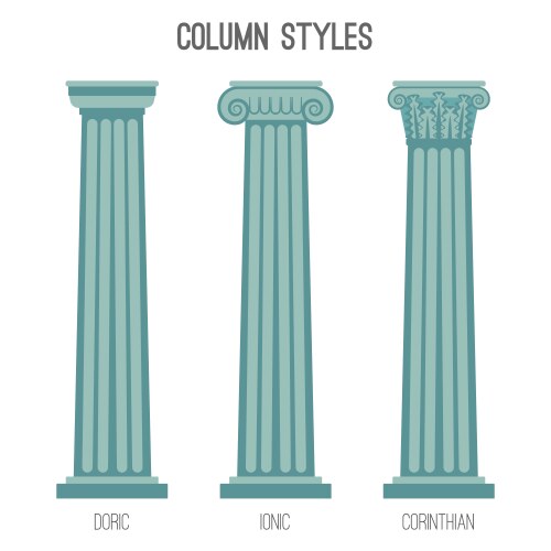 Set of column 3 Royalty Free Vector Image - VectorStock