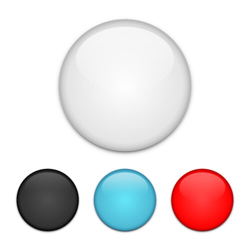 Blank sticker with red pin front view mockup Vector Image