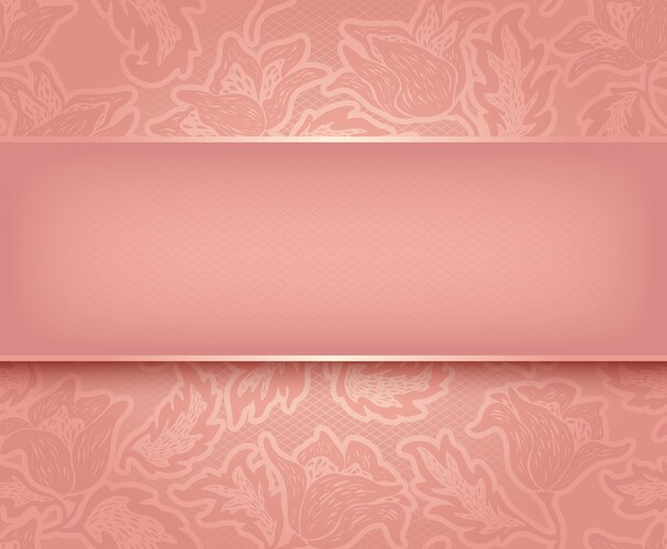 Lace template ornamental pink flowers background Vector Image