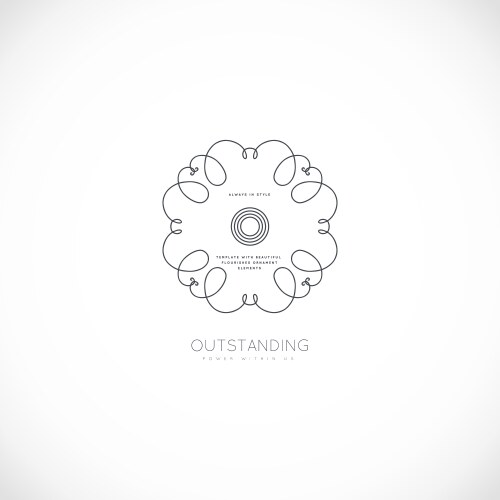 Jewelry logo design template circle ring Vector Image