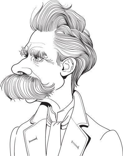 Friedrich nietzsche Royalty Free Vector Image - VectorStock