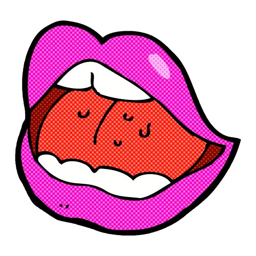 Comic cartoon open mouth Royalty Free Vector Image