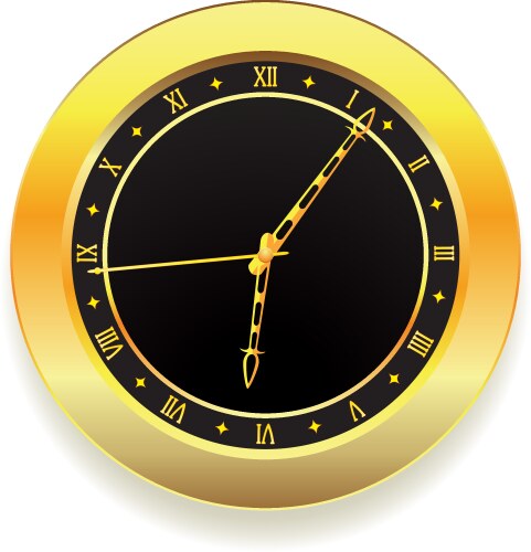 Antique clock with golden butterflies Royalty Free Vector