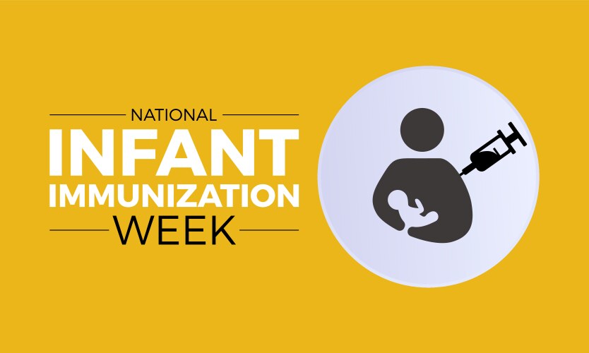 National infant immunization week observed every Vector Image