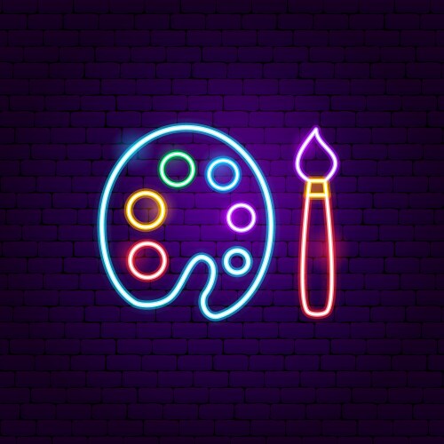 Education neon label set Royalty Free Vector Image