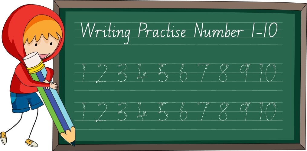 Counting numbers one to ten with animals Vector Image