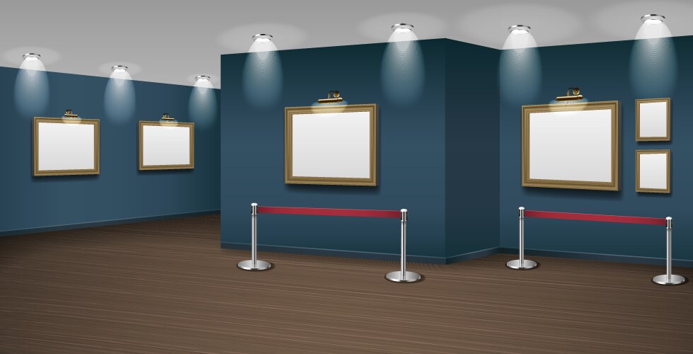 Gallery museum mockup Royalty Free Vector Image