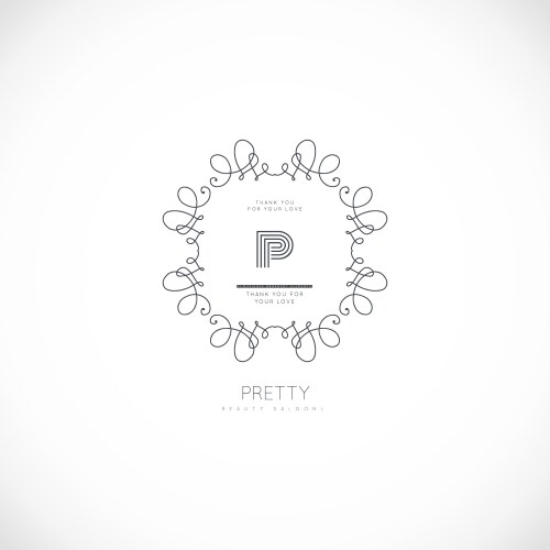 Luxury monogram logo Royalty Free Vector Image