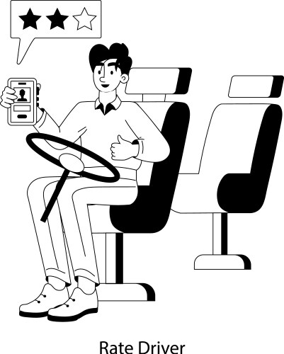 Rate driver Royalty Free Vector Image - VectorStock