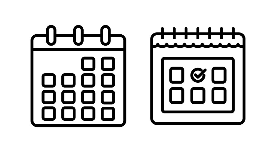 Calendar icon calender symbol – Royalty-Free Vector | VectorStock