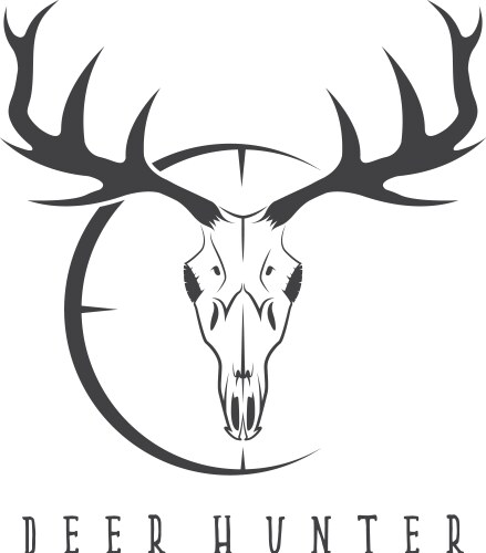 A deer skull with roses and boho pattern Vector Image