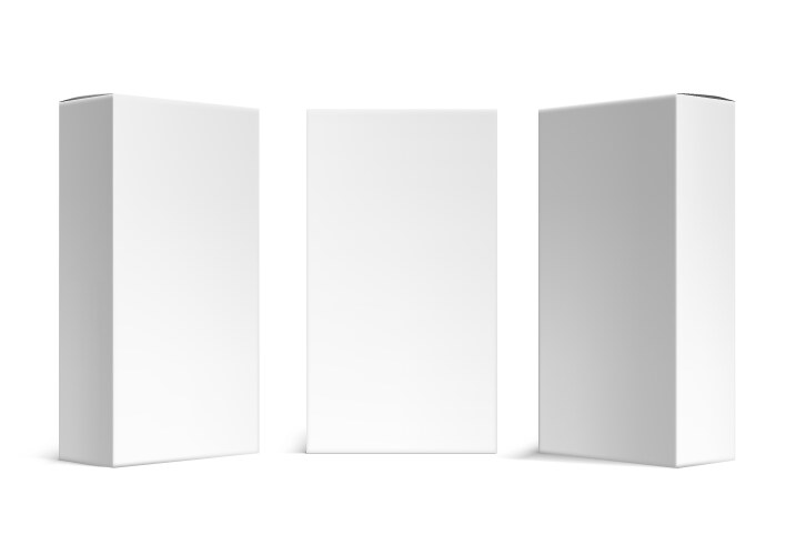 Realistic blank white packaging box template Vector Image