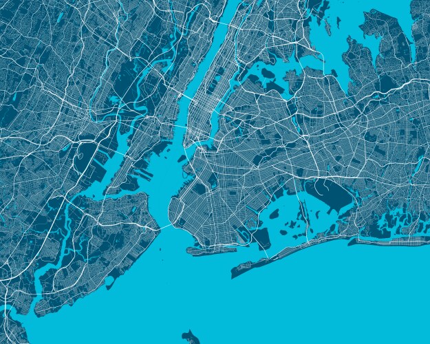 New York City Outline Map Vector Images (over 840)