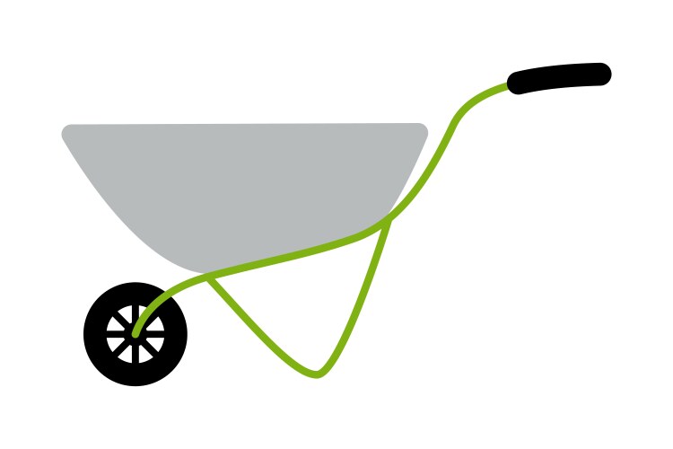 Object of a sickle tool for gardening Royalty Free Vector