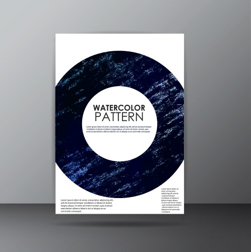 Watercolor pattern cover page design Royalty Free Vector