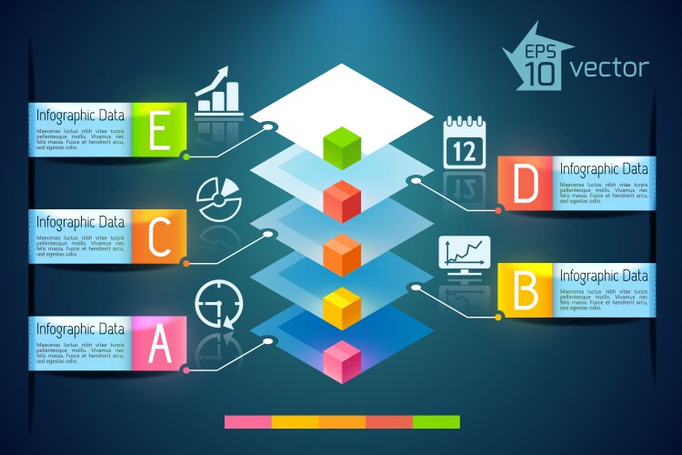 Blank diagram template Royalty Free Vector Image