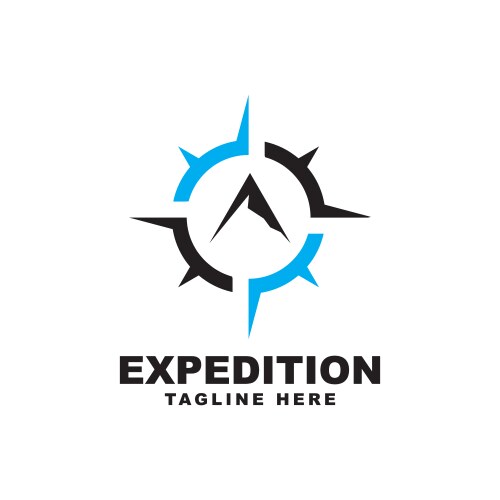 Compass logo icon north arrow orienteering Vector Image