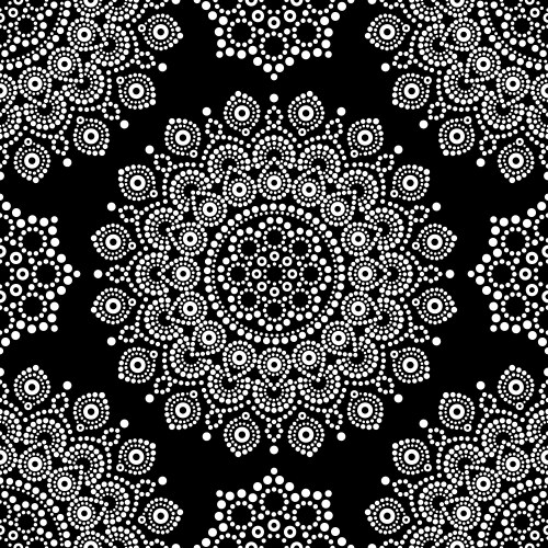 Mandala dot painting design aboriginal Royalty Free Vector