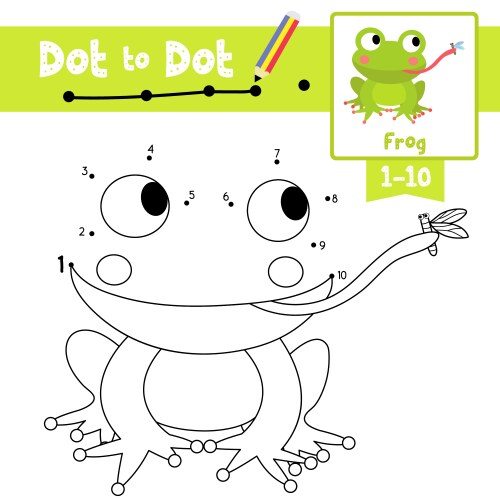 Dot to educational game and coloring book Vector Image
