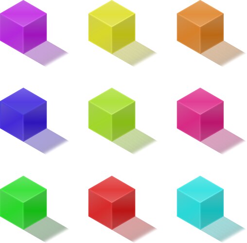 Abstract cubes frame Royalty Free Vector Image