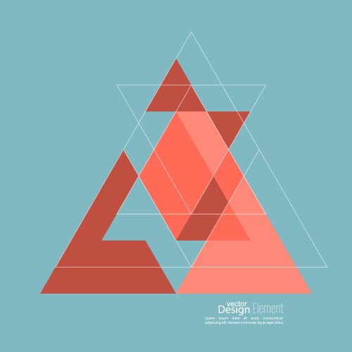 Transparent overlapping triangles Royalty Free Vector Image