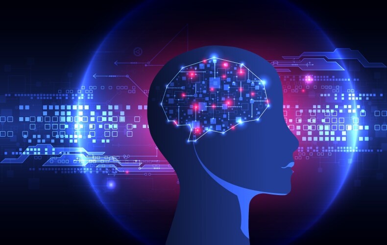Technology background artificial intelligence Vector Image
