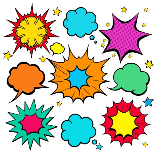 Comic speech bubbles seamless pattern various Vector Image