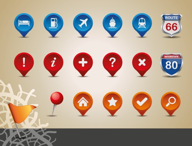 Us interstate highway map Royalty Free Vector Image