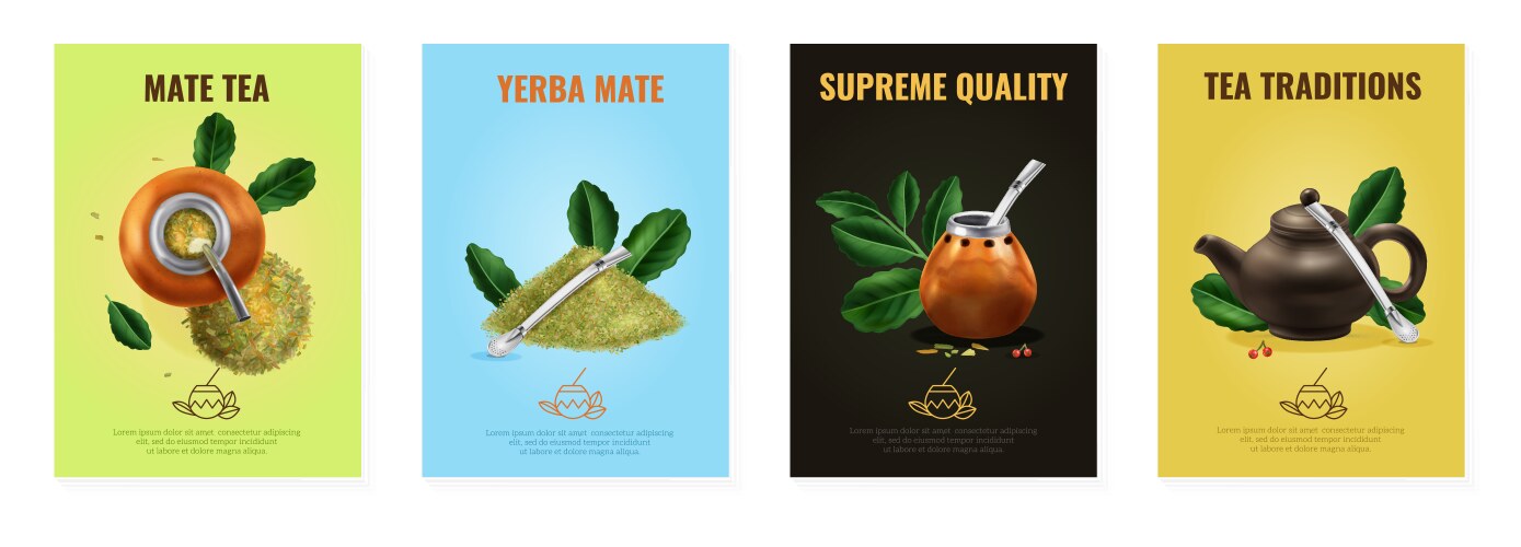 Mate tea Royalty Free Vector Image - VectorStock