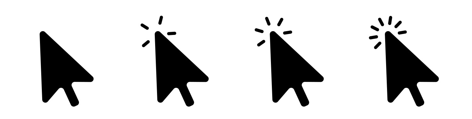 Click cursor icon computer mouse pointer arrow Vector Image