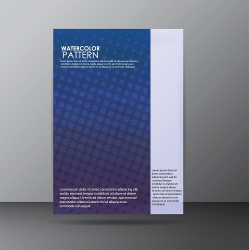 Watercolor pattern cover page design Royalty Free Vector