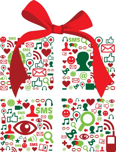 Christmas gift Royalty Free Vector Image - VectorStock